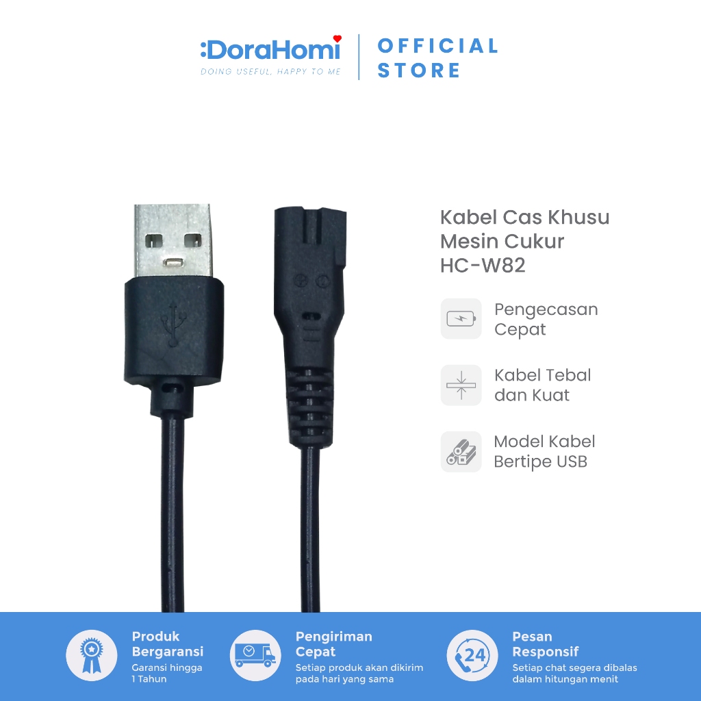 Jual Kabel Charger Mesin Cukur DoraHomi HC-W82 | Shopee Indonesia