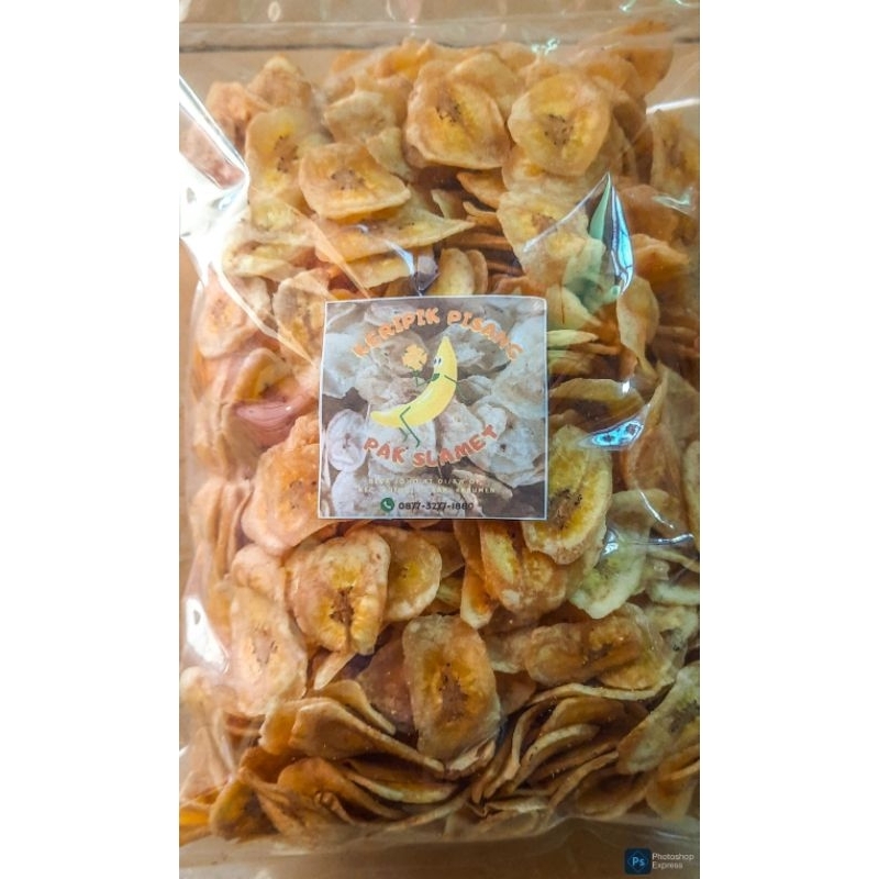 Jual Keripik Pisang Kepok Rasa Tawar, Asin Gurih, Manis ukuran 1kg ...