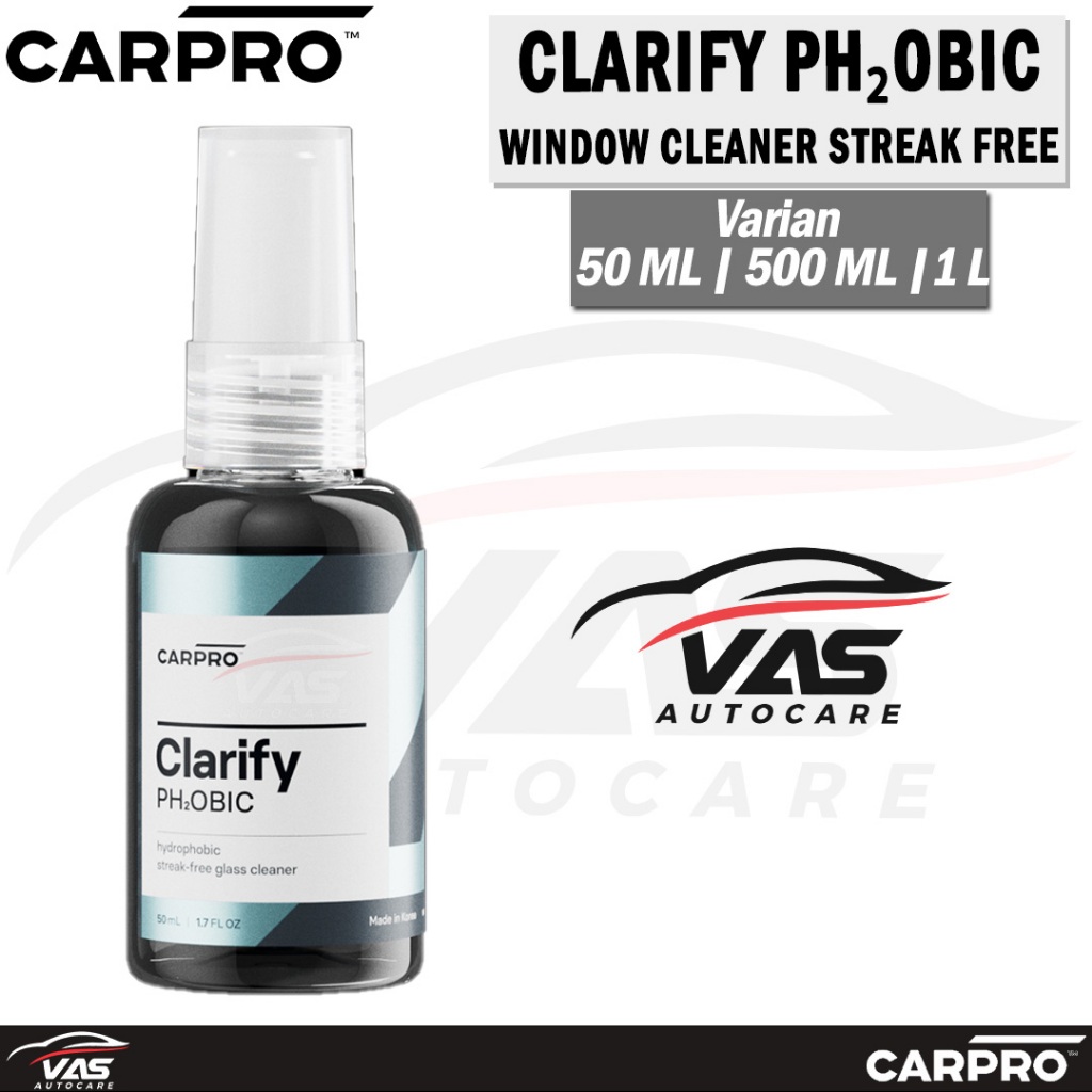 Jual Carpro Clarify Phobic Glass Cleaner Efek Daun Talas Pembersih kaca 50ML | Shopee Indonesia