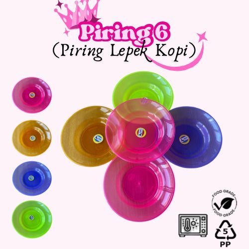 Jual (1 Lusin) Piring Plastik Murah lepek Mini/Pirik Kopi /Piring Tatak ...