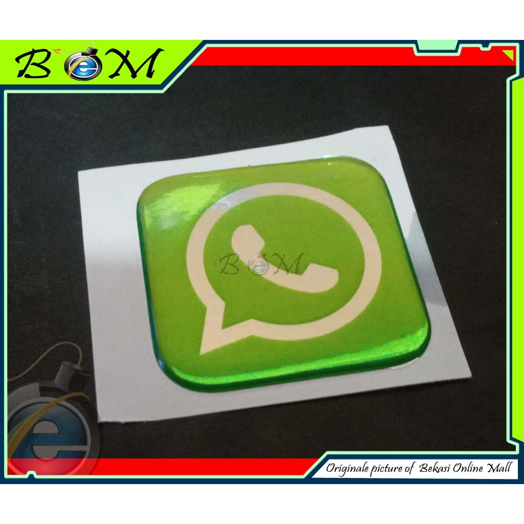 Jual Sticker stiker Logo timbul aplikasi whatsapp wa | Shopee Indonesia