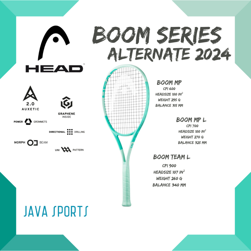 Jual Raket Tenis Head BOOM MP MP L TEAM L ALTERNATE Auxetic 2.0 2024 ...