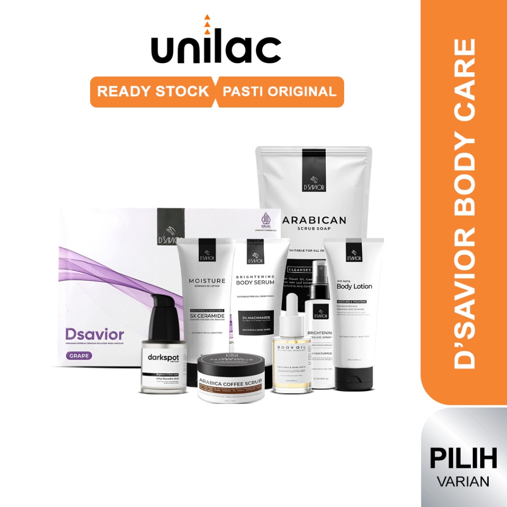 Jual D'Savior Brightening Body Serum | Dsavior Peeling Spray | D Savior ...