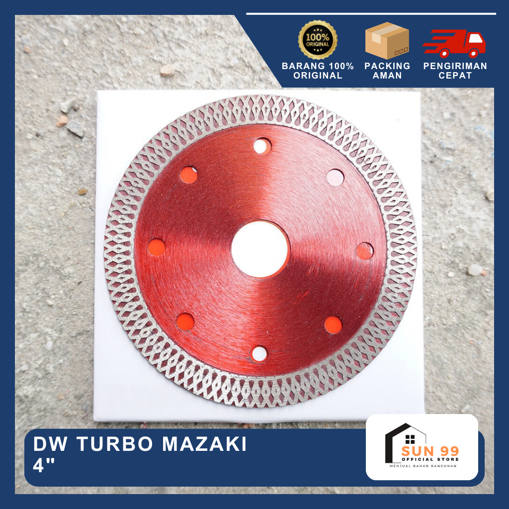 Jual Mata Gerinda Potong Keramik Granit Turbo 4" Inch MAZAKI | Shopee ...