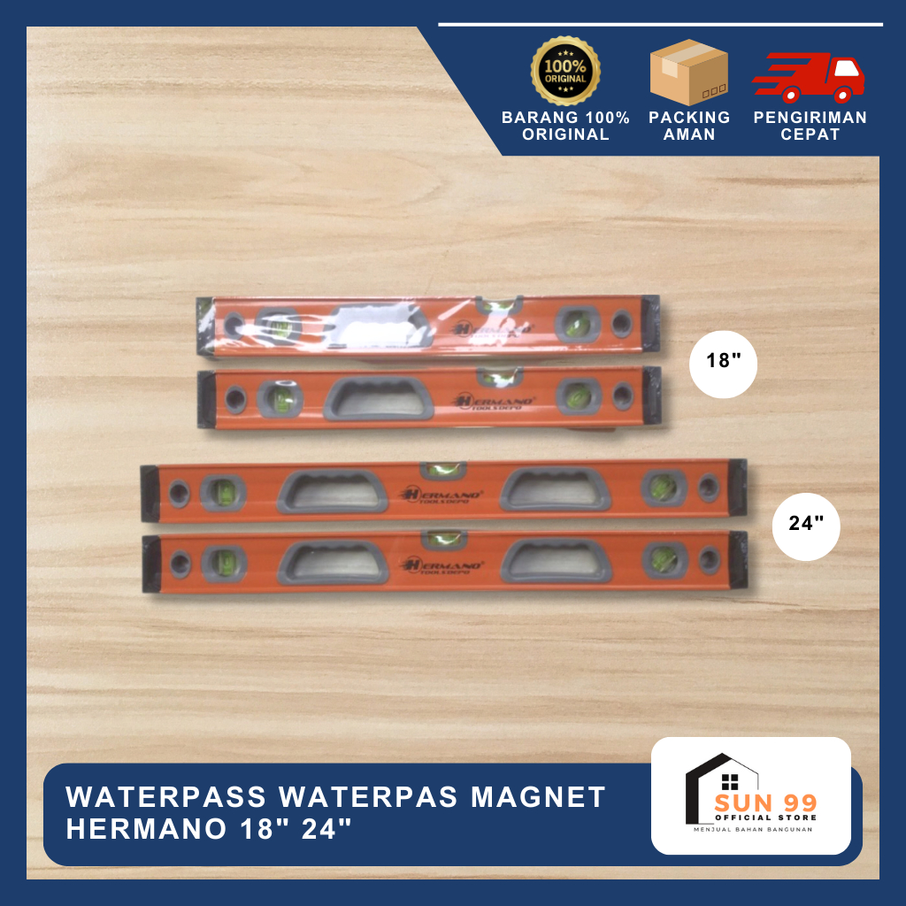 Jual Waterpass Waterpas Magnet HERMANO 18" 24" Inch | Shopee Indonesia