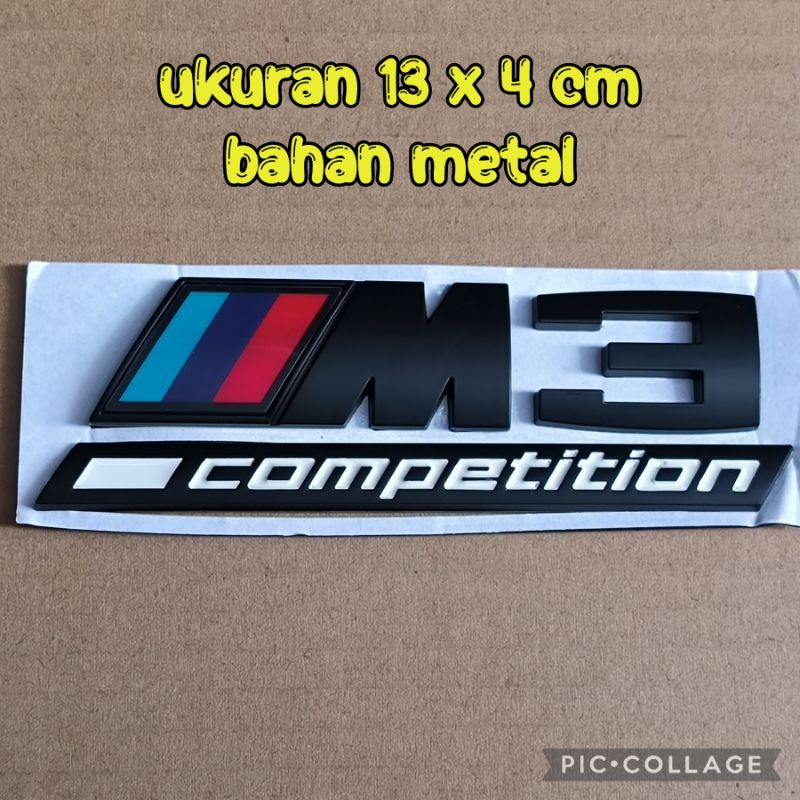 Jual emblem tulisan M3 COMPETITION emblem M3 COMPETITION untuk B M W ...