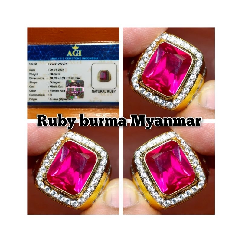 Jual BATU PERMATA RUBY BURMA DELIMA MYANMAR | Shopee Indonesia