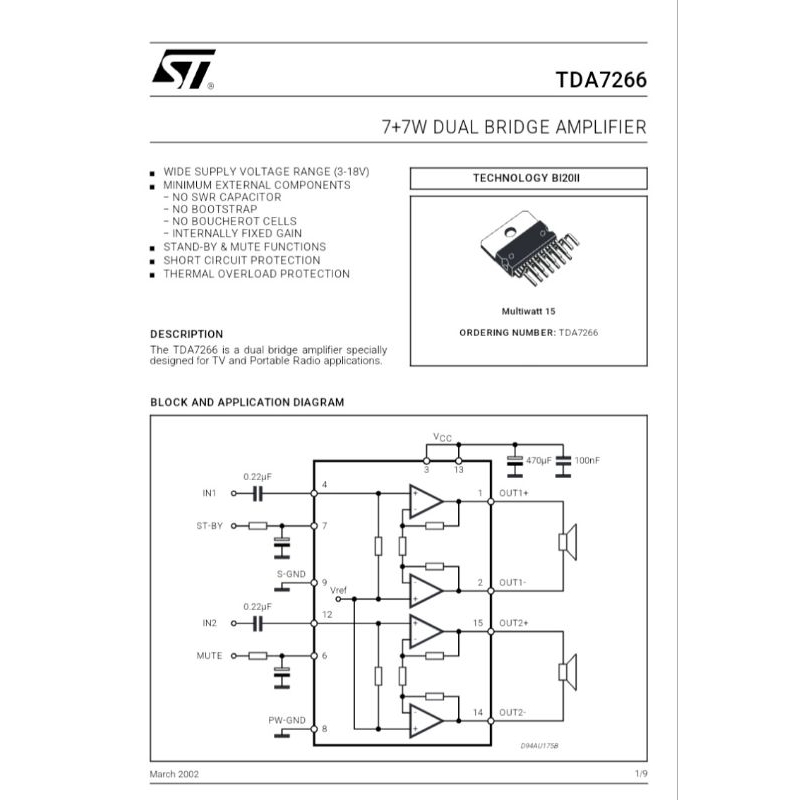 Jual IC AUDIO TDA 7266 CABUTAN ORIGINAL | Shopee Indonesia
