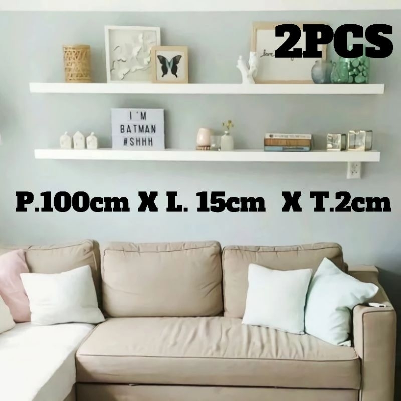 Jual Ambalan dinding 2pcs Ukuran P.100cm x L.15cm x T.2cm | Shopee ...