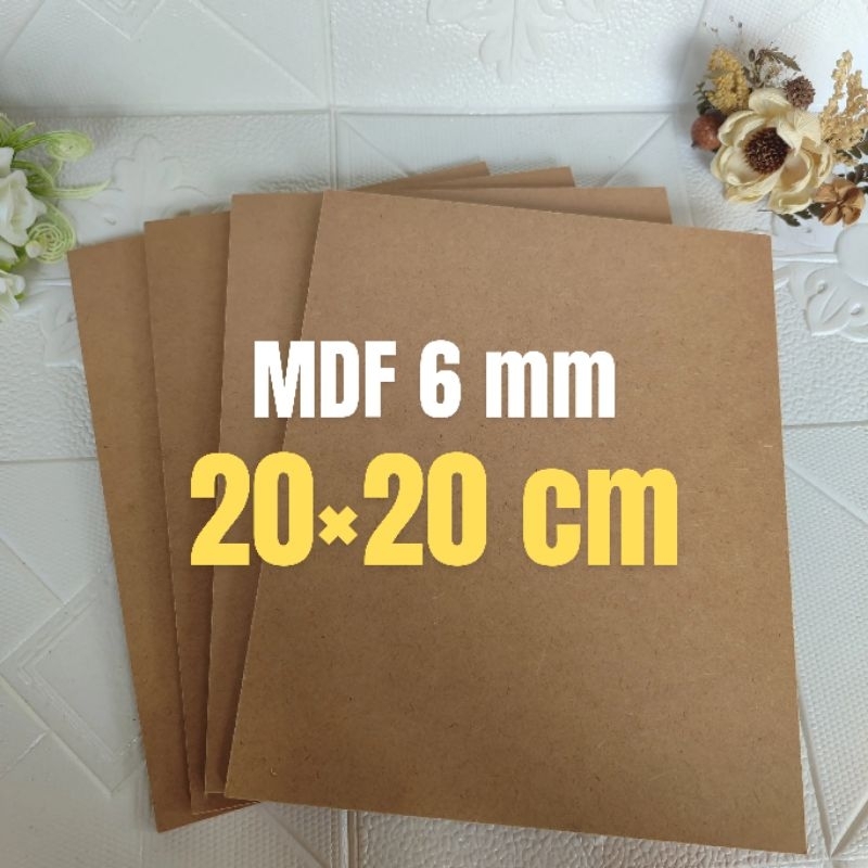 Jual PAPAN kayu mdf murah ukuran 20x20 cm tebal 6 mm | Shopee Indonesia