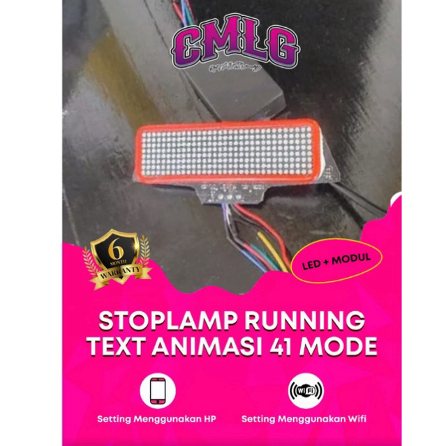 Jual Stoplamp running text animasi vario 125/150 led new LED + MODUL ...