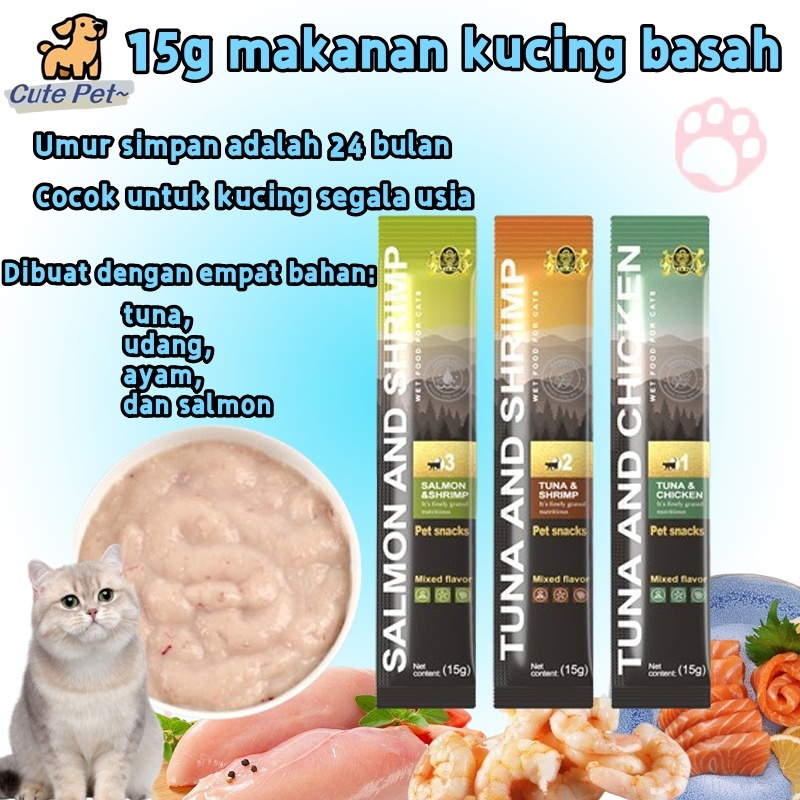Jual Snack Kucing Makanan ringan kucing, makanan ringan hewani, 15g ...
