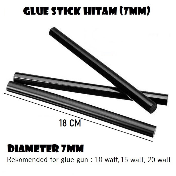 Jual Lem bakar Hitam / Refill Lem Tembak Kecil Hitam 20cm (7mm ...