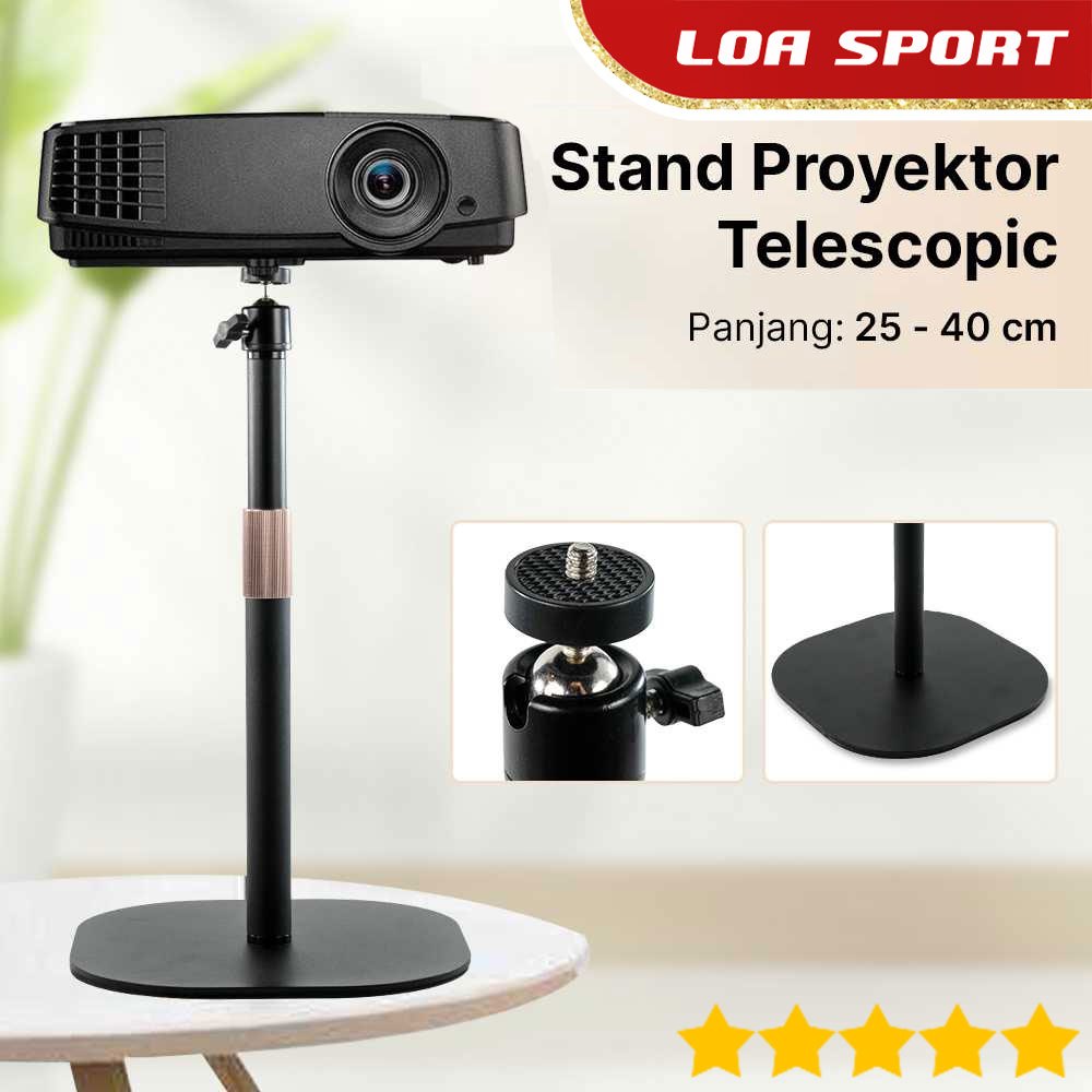 Jual Tiang Stand Proyektor Lantai 25-40cm Baja Karbon Rotasi 360 ...