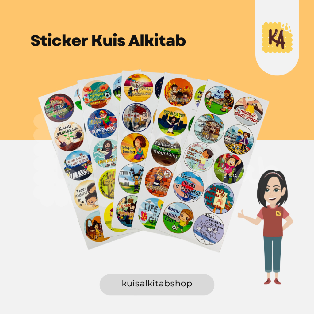 Jual Sticker Kuis Alkitab/Stiker Anak/Sticker Anak/Sticker Rohani ...