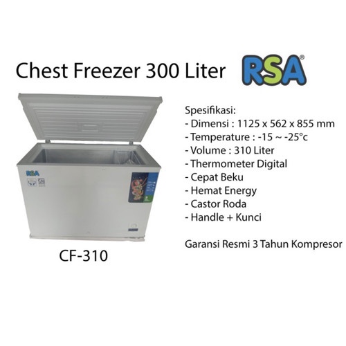 Jual CHEST FREEZER RSA 310 | CF310 | Shopee Indonesia