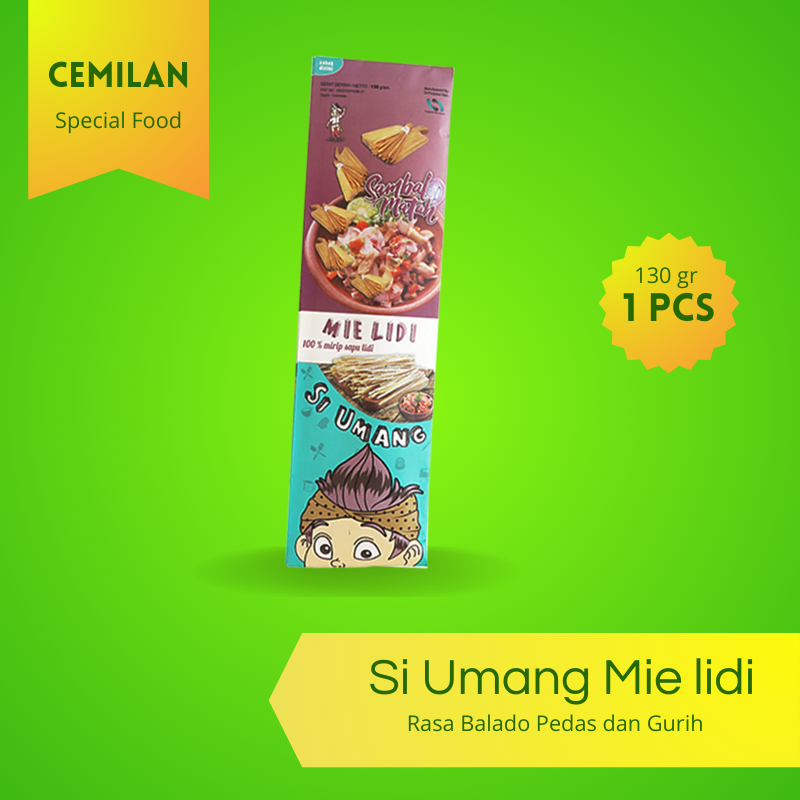 Jual Si Umang Mie Lidi Jajanan Tradisonal Rasa Balado / 130gr / Best ...