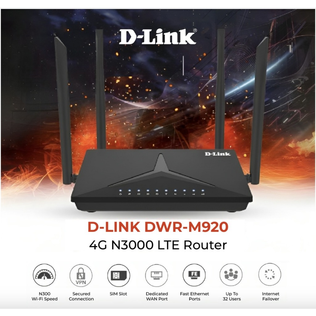 Jual D-Link DWR-M920 N300 4G LTE Router | Shopee Indonesia