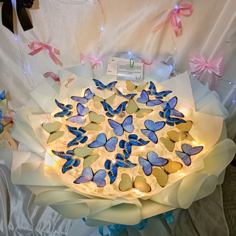 Jual Green Butterfly Bouquet | Buket Wisuda | Buket Pinterest | Buket ...