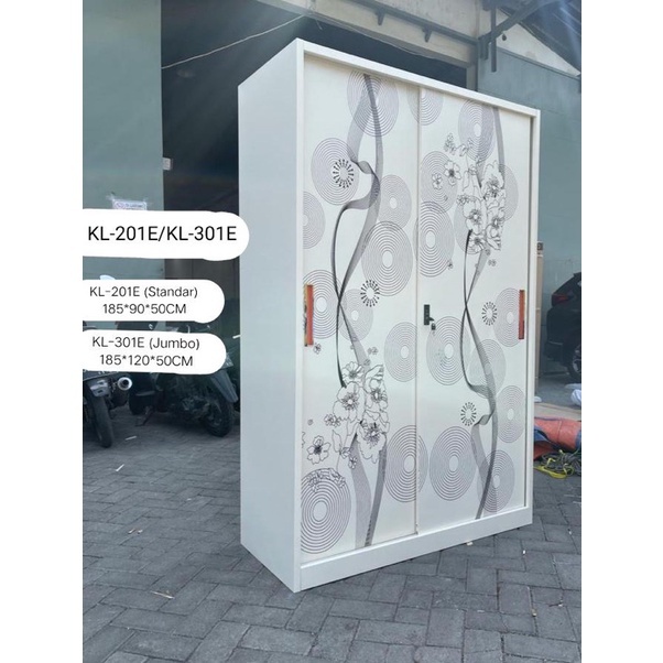 Jual Lemari Baju Besi Sliding SL-301F - Lemari Baju Geser - Lemari Baju ...