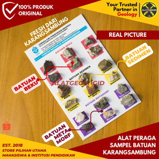 Jual Peraga batuan komparator geologi sampel batuan beku sedimen ...