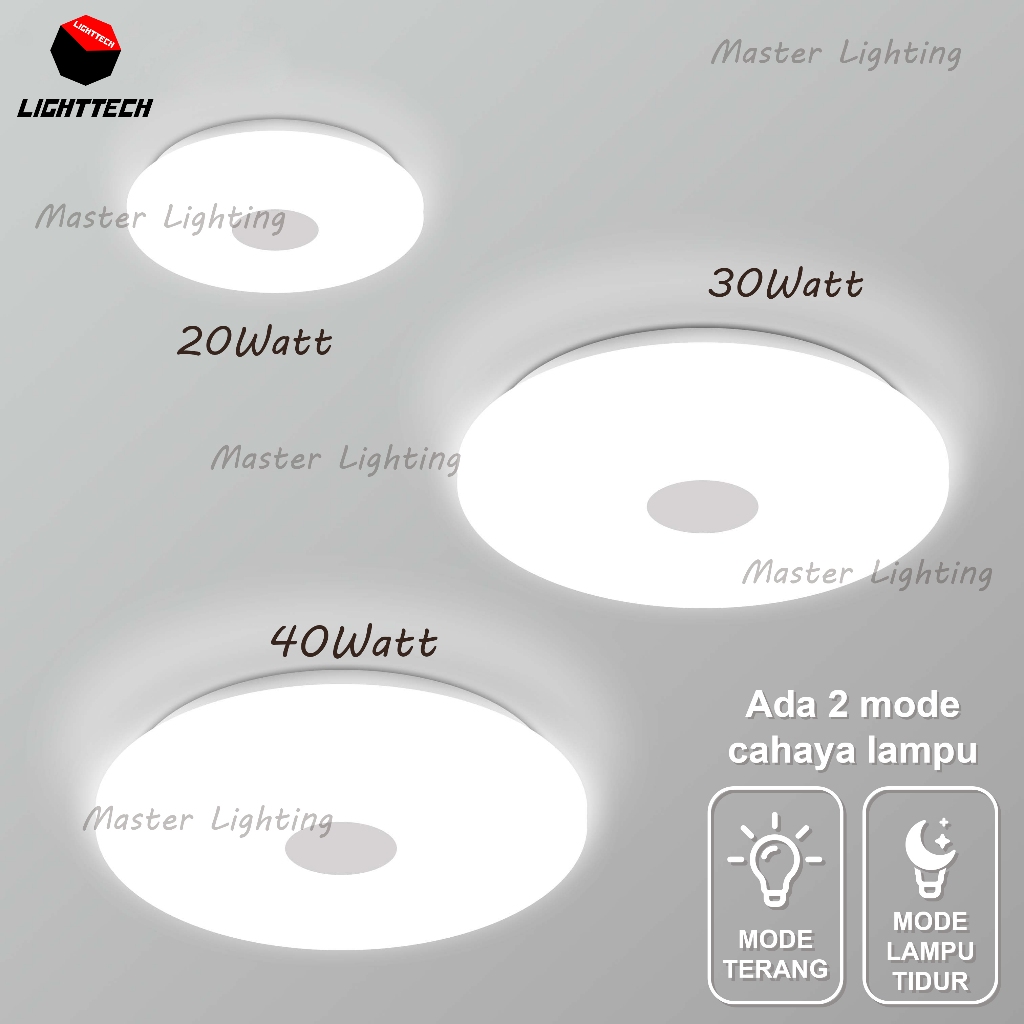 Jual L197 L198 L199 Lampu plafon ceiling LED 20w 30w 40w bulat kotak 2in1 | Shopee Indonesia