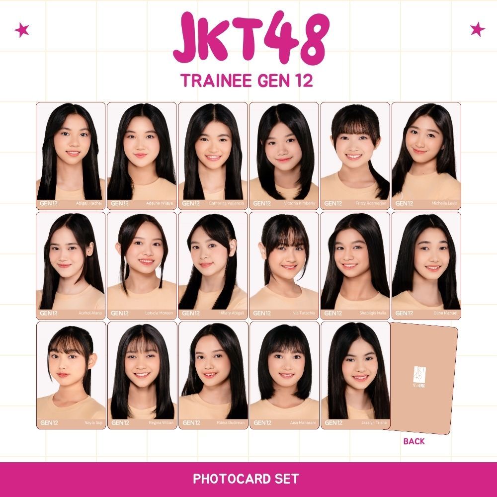 Jual PHOTOCARD JKT48 TRAINEE GEN 11 12 & 13 2SISI (HARGA 17 PCS + LAMINASI 2 SISI) JPOP CARDS ...