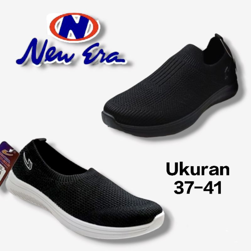Jual Sepatu New Era Cindy sepatu sekolah sepatu kerja sepatu warna hitam | Shopee Indonesia