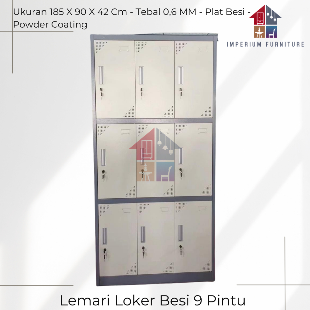 Jual Loker Besi 9 Pintu / Loker Besi / Loker Sekolah / Loker Karyawan ...