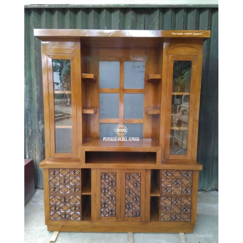 Jual Partisi jati minimalis kaca / Partisi jati / Partisi minimalis ...