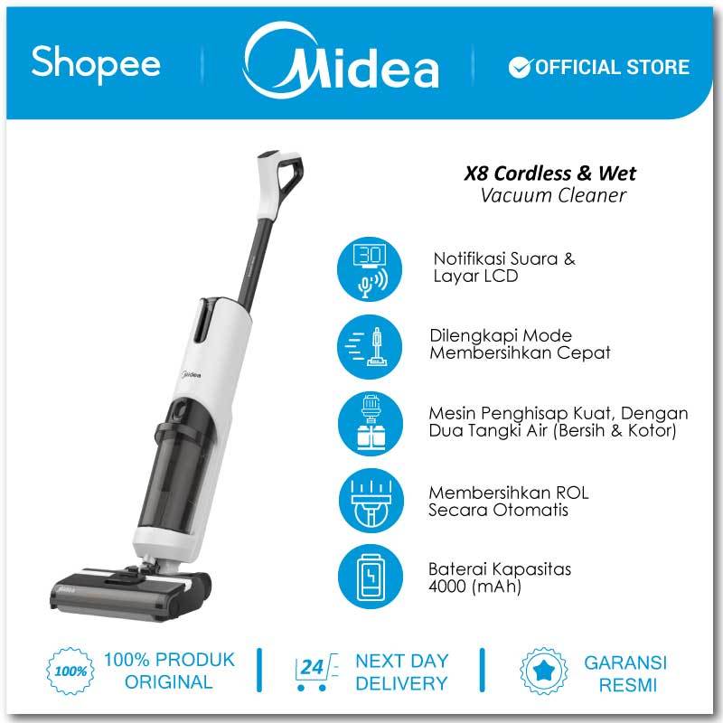 Jual MIDEA MWD-X6 / X8 / X-10 Wet and Dry Cordless Stick Vacuum Cleaner ...