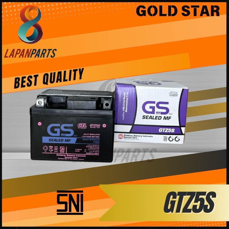 Jual Aki Motor Aki Kering GoldStar GTZ-5S MF ( Beat,Supra X 125,Vario ...