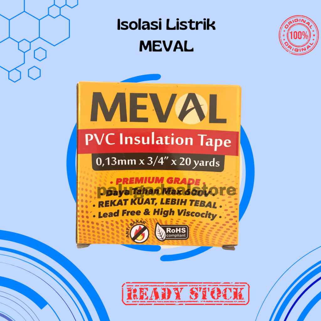 Jual MEVAL ISOLASI LISTRIK PVC HITAM | ISOLASI LISTRIK MEVAL | ISOLASI ...