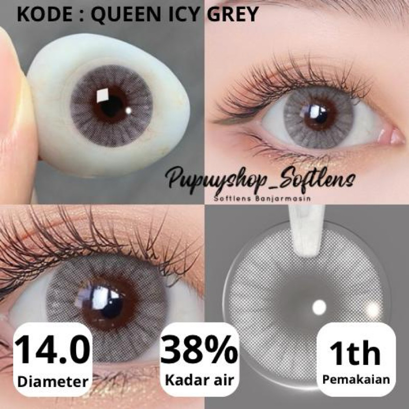 Jual QUEEN ICY GREY MAGISTER NORMAL DAN MINUS | Shopee Indonesia