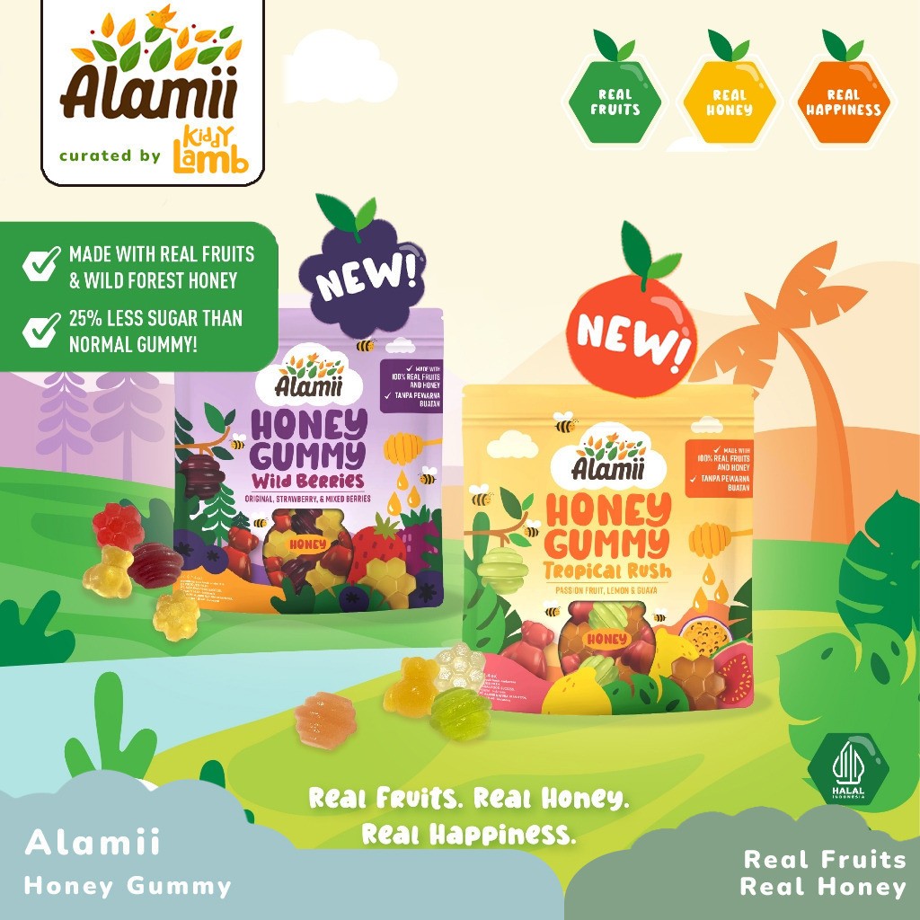 Jual Alamii Honey Gummy 40gr / Snack Cemilan Anak Sehat Rendah Gula ...