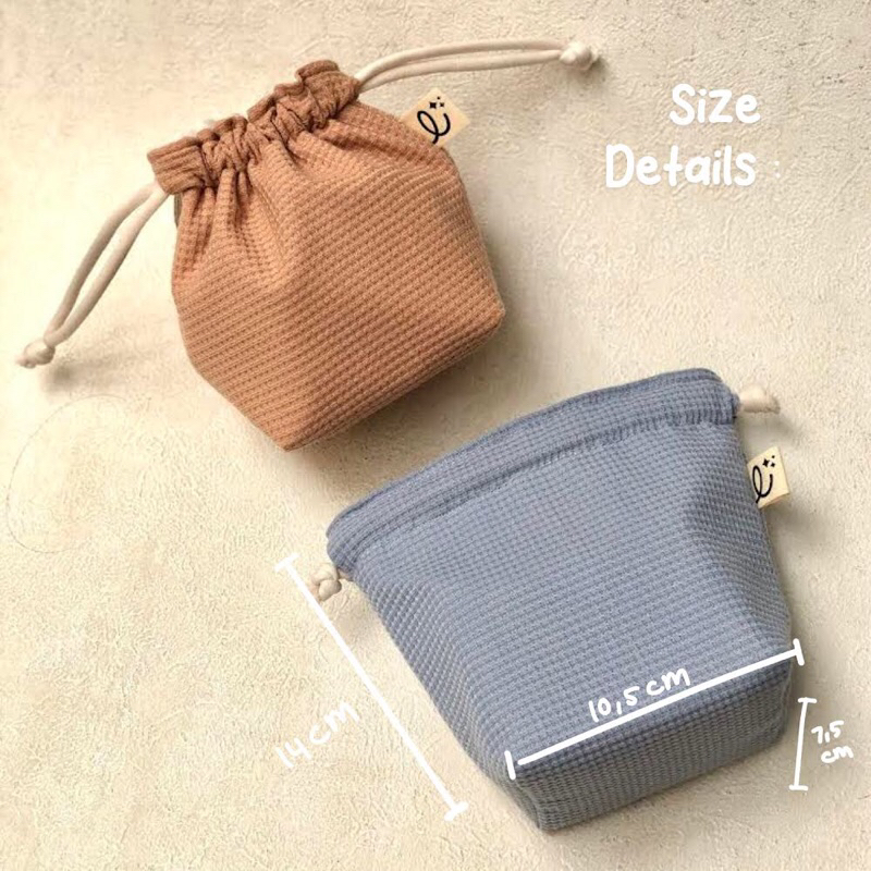 Jual Waffle Pouch Mini | Pouch Makeup - Pouch Serbaguna | Shopee Indonesia