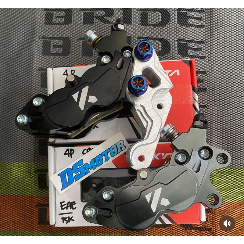 Jual kaliper KTC KYTACO 4p 4piston 1pin axial set breket braket dudukan PNP UNTUK suzuki SATRIA ...