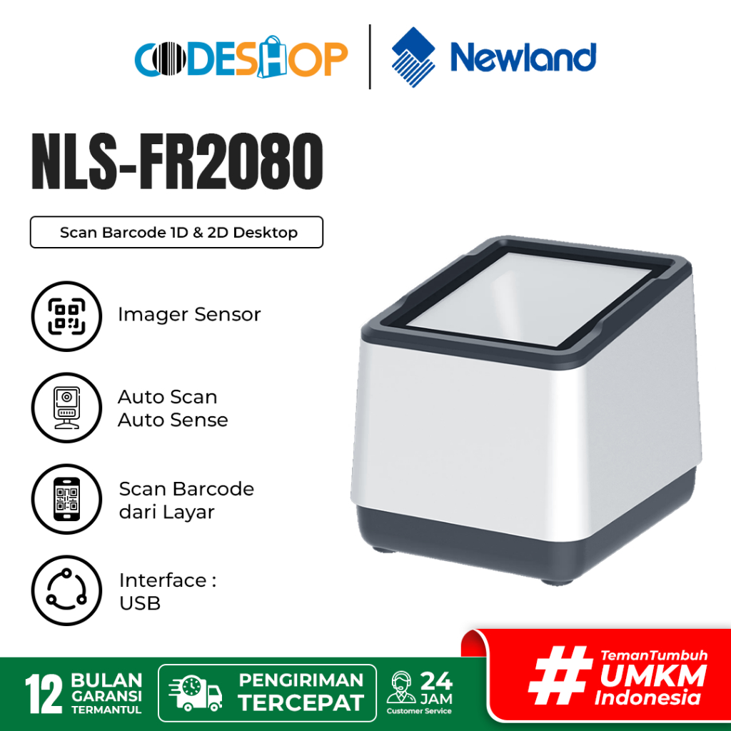 Jual Newland NLS-FR2080 Scanner Barcode Payment USB | Shopee Indonesia