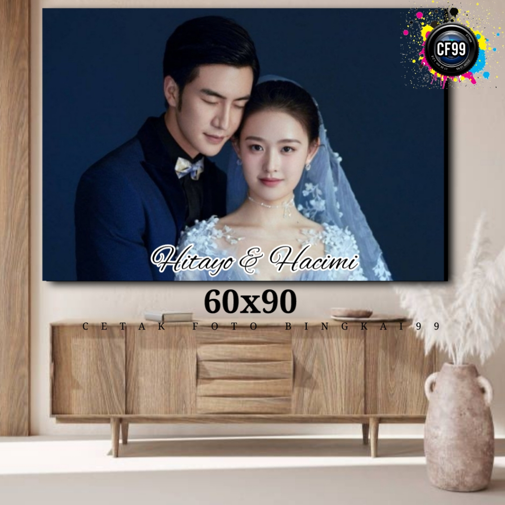 Jual CF99 CETAK FOTO 60X90 24R PLUS BINGKAI KAYU MDF 9MM TEBAL NON COD ...