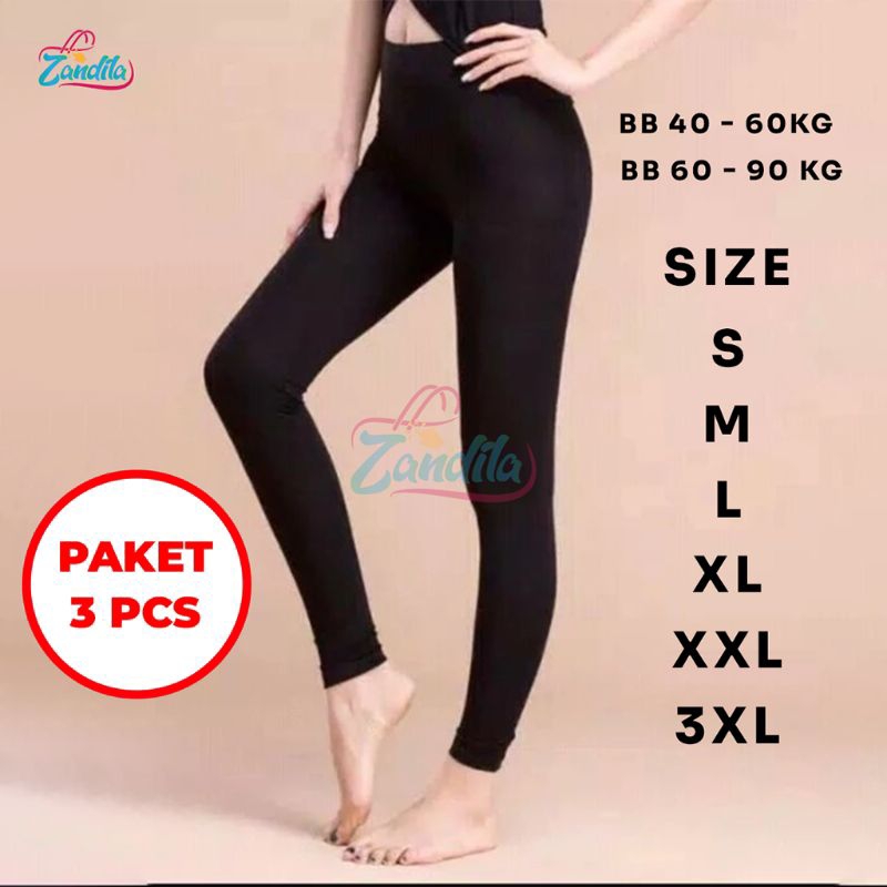 Jual HEMAT 3 PCS Leging Wanita Dewasa Panjang / Lejing Wanita Spandex / Celana Legging Wanita ...