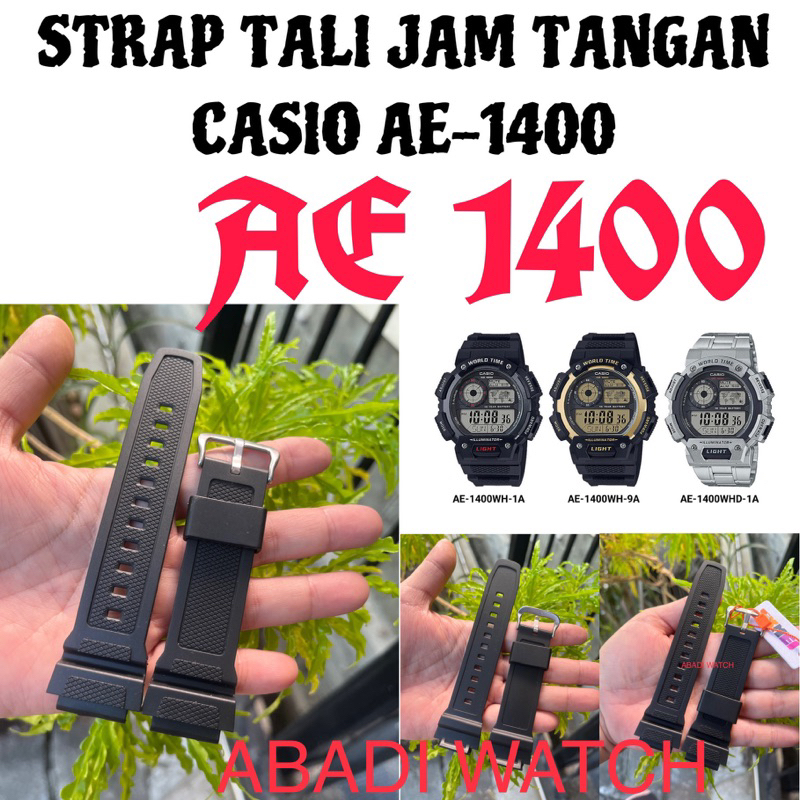 Jual STRAP CASIO AE-1400WH AE 1400WH AE1400 AE 1400 Casio Original pas ...