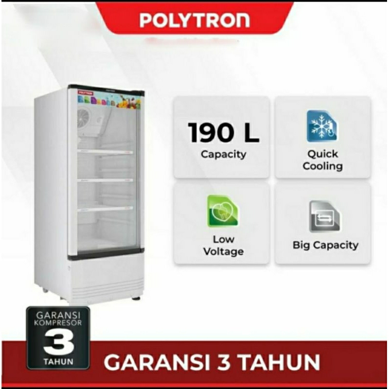 Jual Polytron SCN 140X Showcase 190 L Display Cooler Chiller Pendingin ...