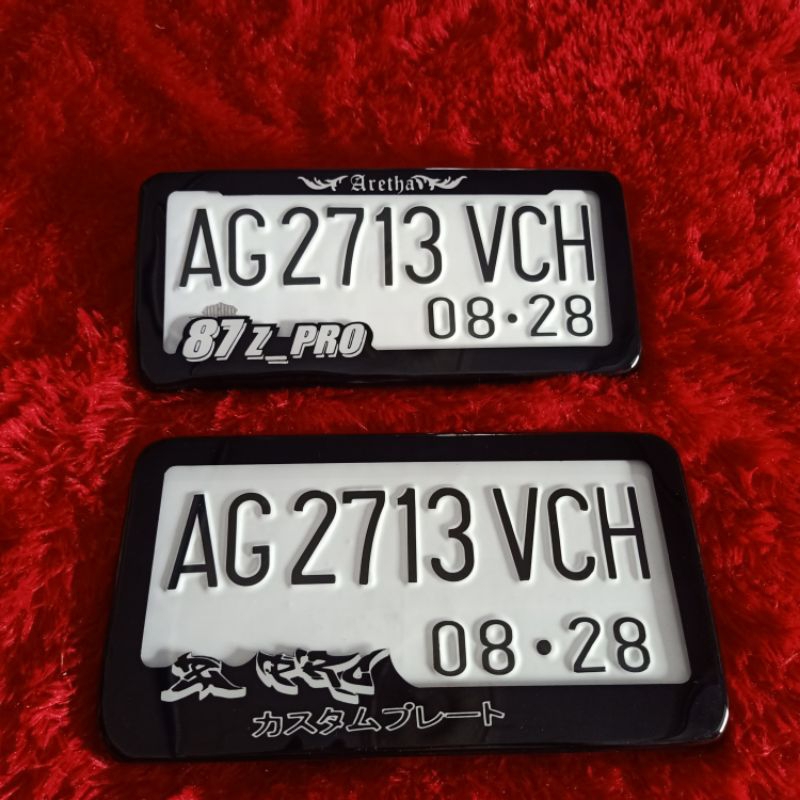 Jual plat custom JDM motor cover full akrilik | Shopee Indonesia