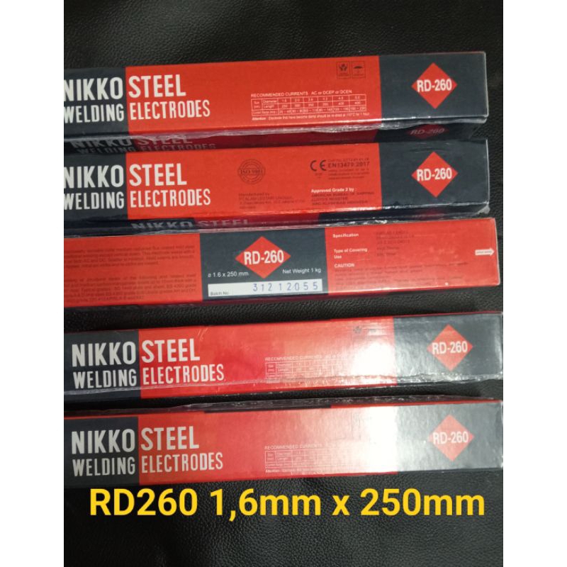 Jual RD-260 1,6mmx250mm Kawat las 1 kg Nikko steel welding electrodes ...