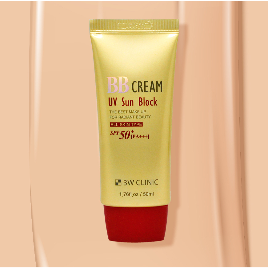 Jual 3W Clinic - BB Cream UV Sun Block SPF50+ PA+++ 50ml | Shopee Indonesia