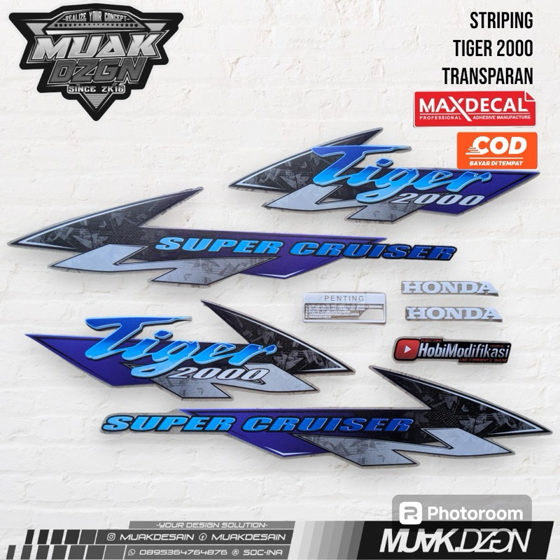 Jual Striping Tiger 2000 / Tiger Lawas 94 96 Tilam Custom Bahan ...