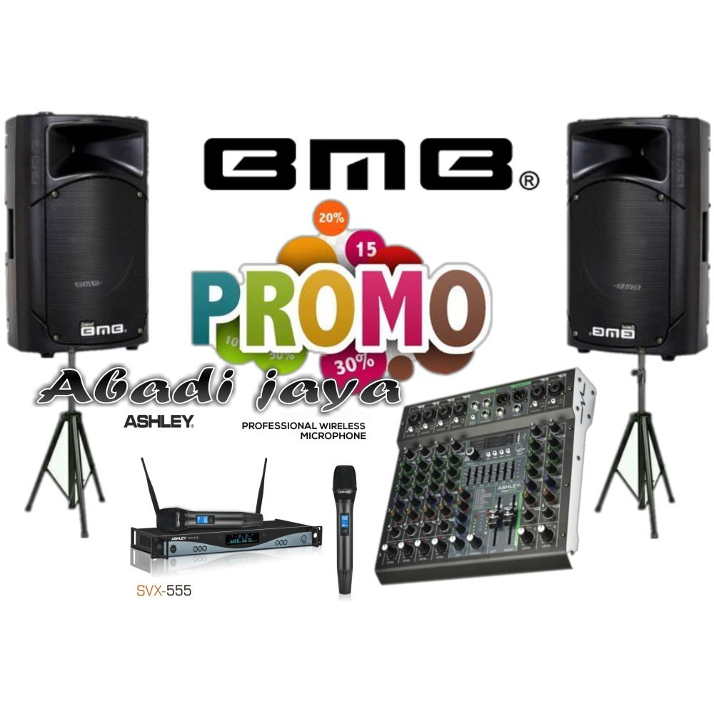 Jual PAKET LIVE MUSIC SOUND SYSTEM BMB MN115A 15 INCH PROFX6 SVX555 ...