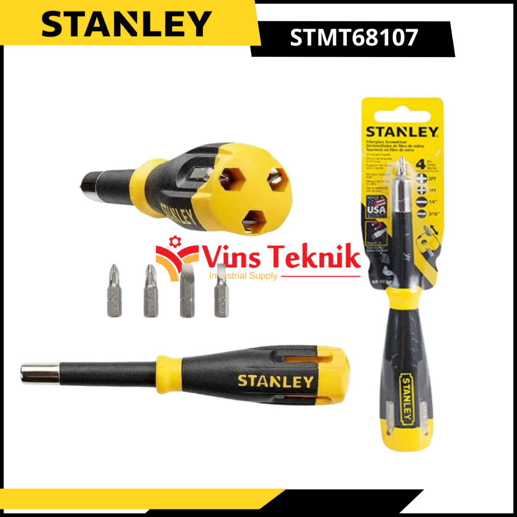 Jual Obeng Set 4 in 1 Fiberglass Multi ScrewDriver Obeng STANLEY ...
