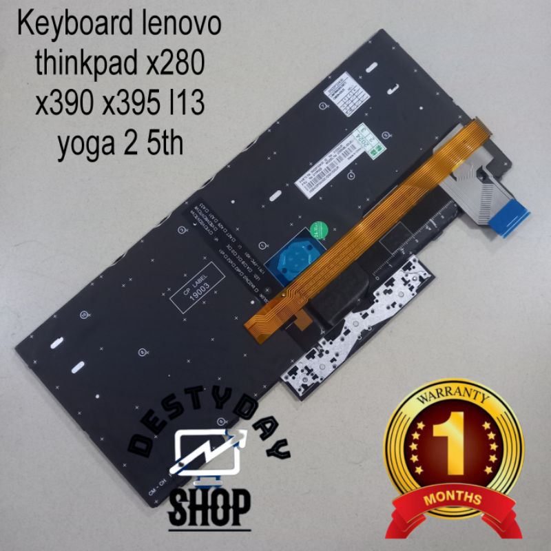 Jual Keyboard lenovo thinkpad x280 x390 x395 l13 yoga 2 5th ( NO LAMPU ...