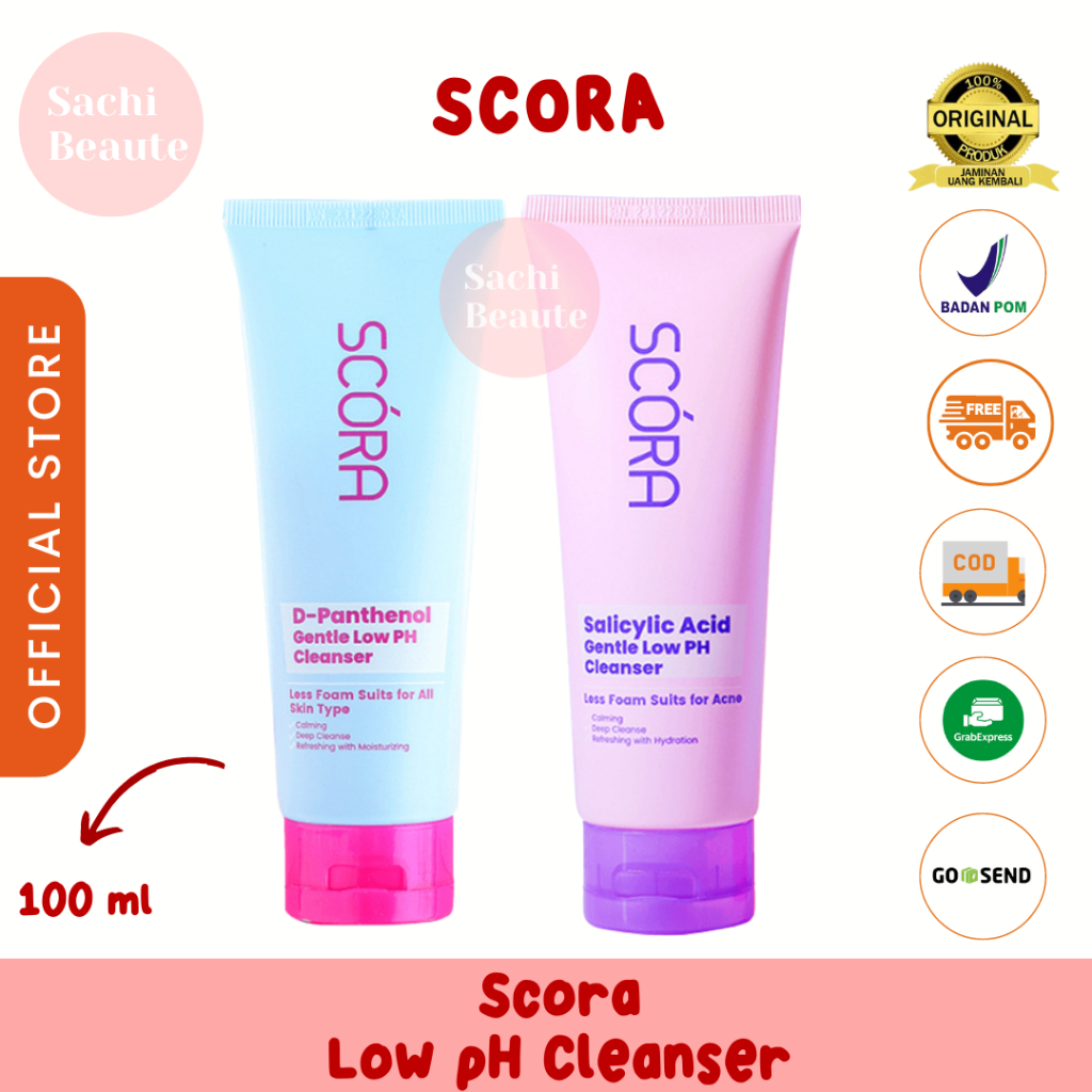 Jual SCORA D-Panthenol Gentle Low pH Cleanser Sabun Cuci Muka Sensitive ...